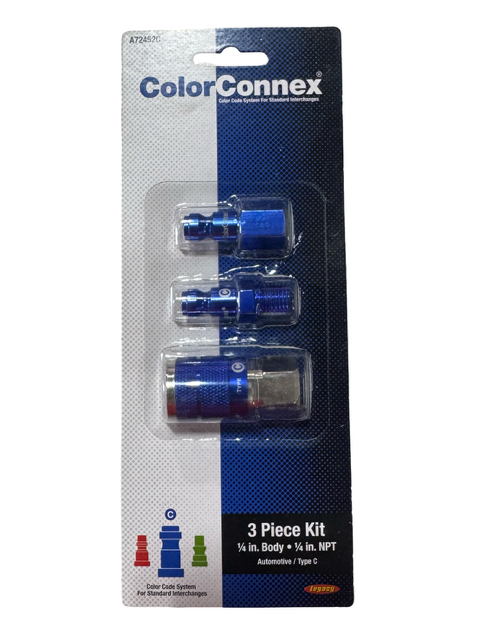 Legacy 3 Piece Kit 1/4" Body, 1/4" NPT Automotive Type C ColorConnex ...